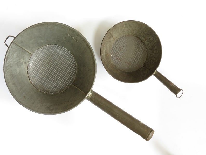 Pair of Antique Strainers Pair of Old Colanders Antique - Etsy