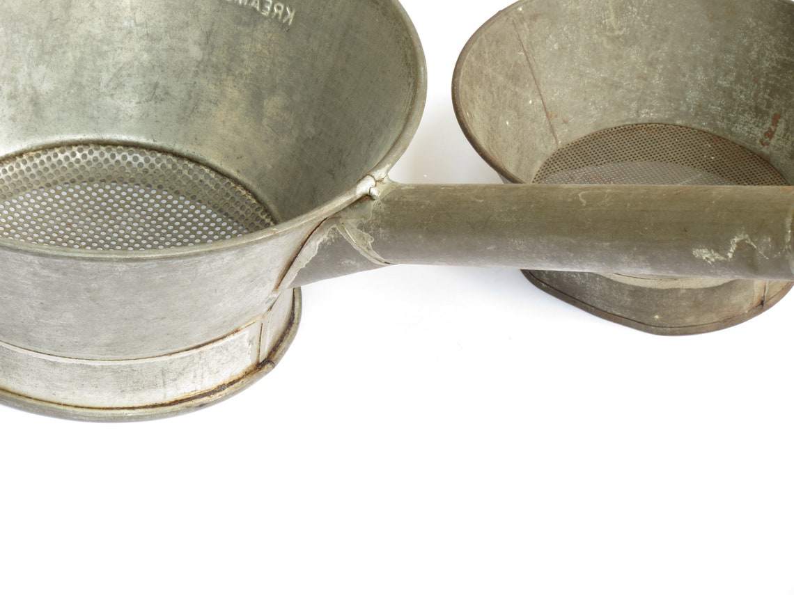 Pair of Antique Strainers Pair of Old Colanders Antique - Etsy