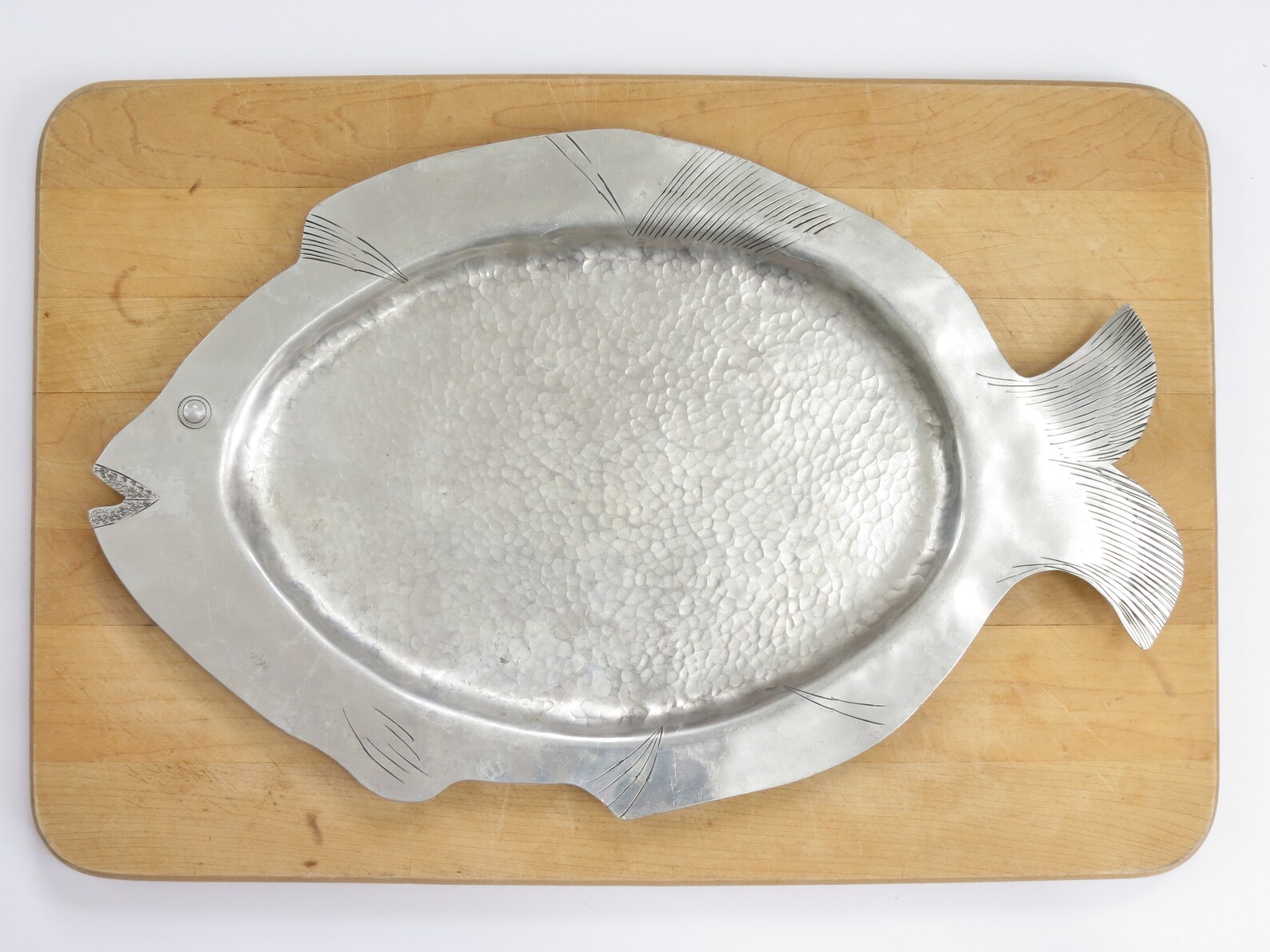 Vintage Metal Hand Made Fish Tray - Vintage Fish Decor - Mid Century ...
