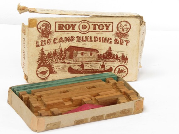 Vintage Roy Toy Log Camp Building Set Roy Dennison Sons | Etsy