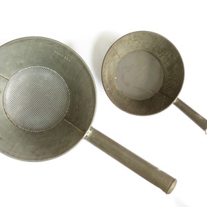 Pair of Antique Strainers - Pair of Old Colanders - Antique Kitchen ...