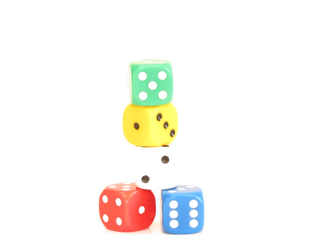 Vintage Large Colorful Dice Old Colorful Dice Vintage Dice Vintage 1 ...