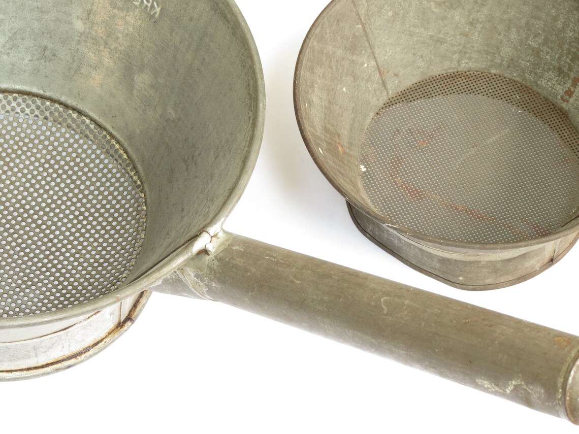 Pair of Antique Strainers Pair of Old Colanders Antique - Etsy
