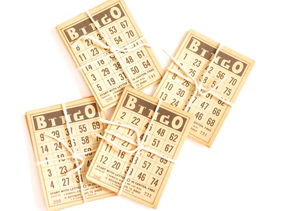 Set 10 Vintage Bingo Cards Old Bingo Cards Antique Bingo - Etsy