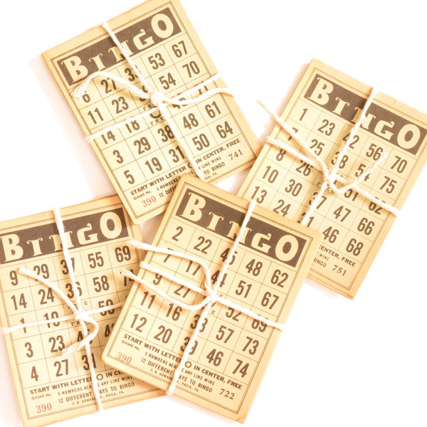 Vintage Bingo Cards - Etsy