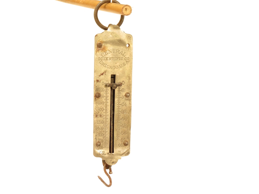 Antique Hanging Scale - Old Hanging Pocket Balance Scale - Old Central ...