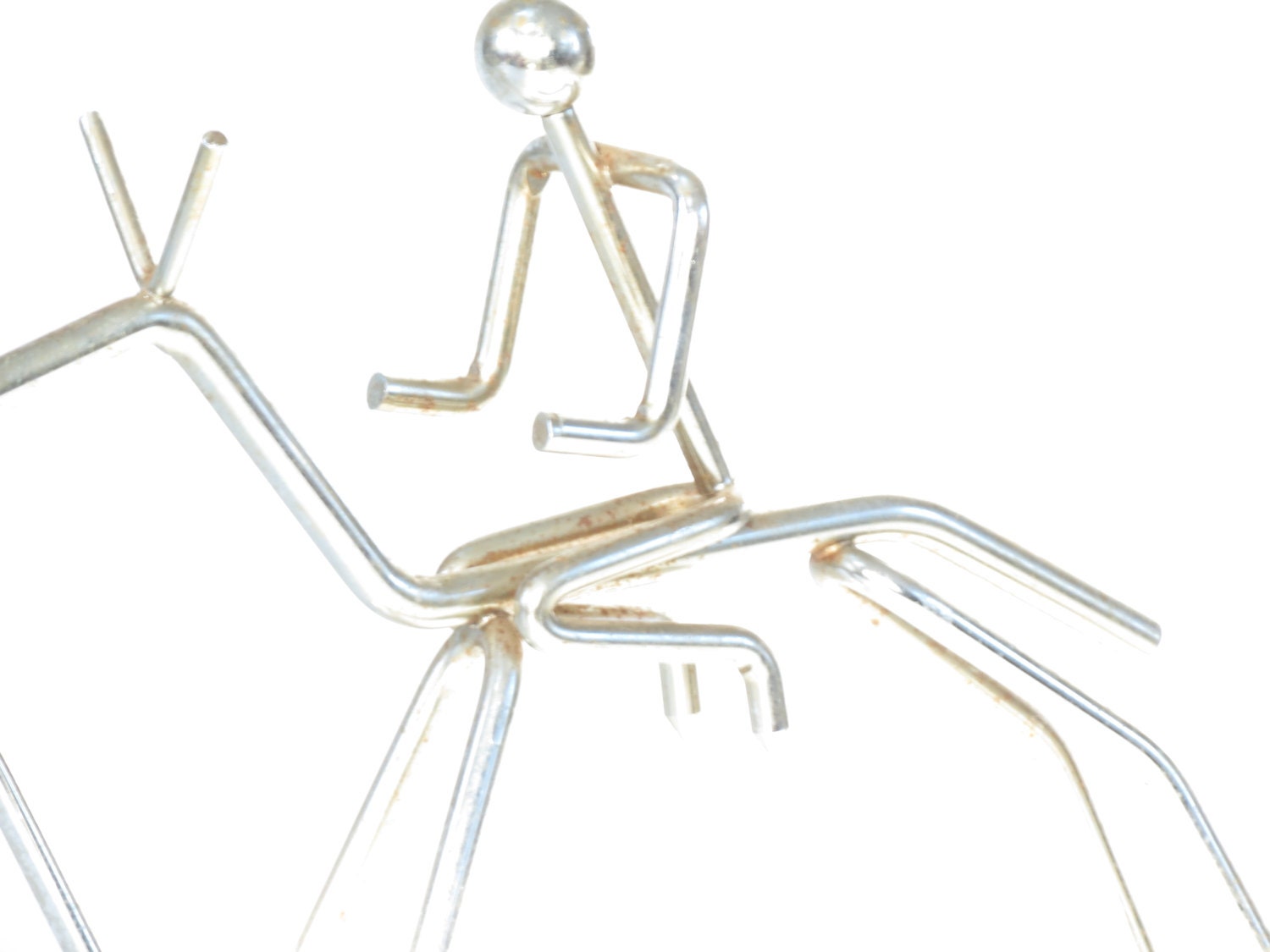 Vintage Modernist Metal Stick Figure Sculpture Vintage | Etsy