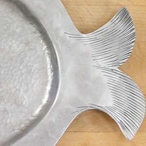Vintage Metal Hand Made Fish Tray - Vintage Fish Decor - Mid Century ...