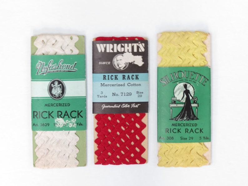 Vintage Rick Rack Set of 3 Old Rick Rack Vintage Sewing - Etsy
