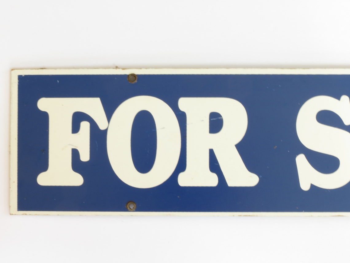 Vintage for Sale Sign Vintage Blue and White for Sale Sign | Etsy
