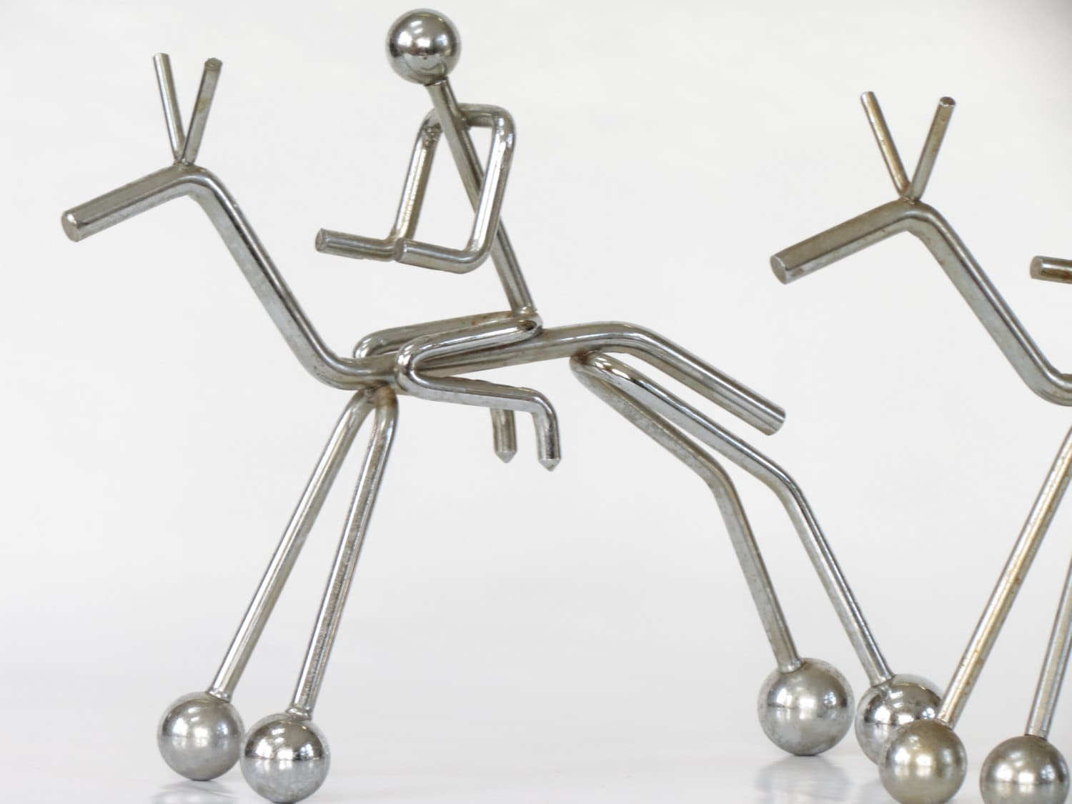 Vintage Modernist Metal Stick Figure Sculpture - Vintage Contemporary ...