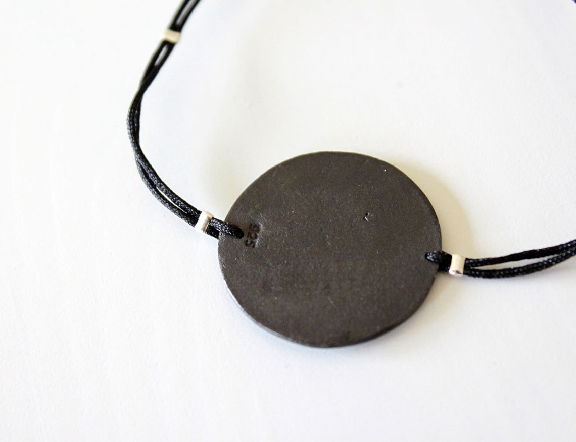 Sterling Silver Bracelet -adjustable Cord Bracelet-oxidized and Satin ...