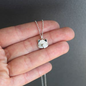 Tiny Cat Necklace-handmade Sterling Silver-cat Pendant-cat Jewellery ...