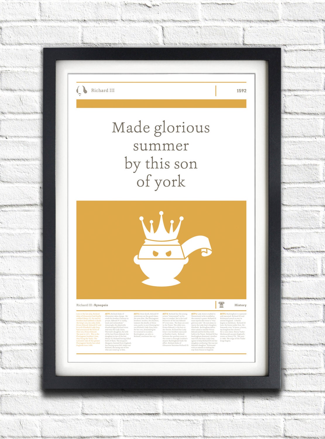 Richard Iii Shakespeare Poster