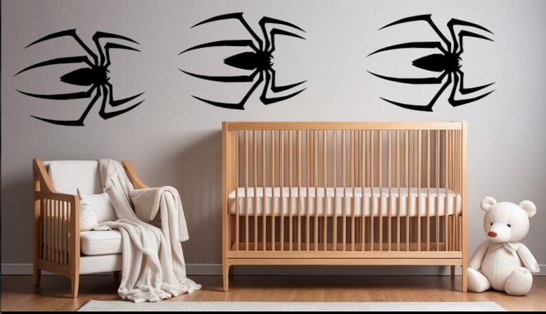 Spider Silhouette, Vinyl Decal, Room Decal, Wall Decor, Spider Shadow 4 ...
