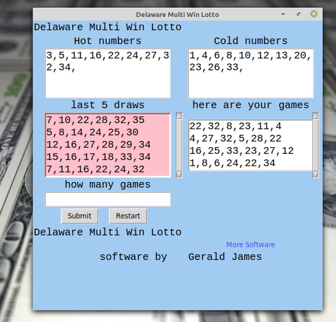 Logiciel Delaware Multi Win Lotto Numbers pour Windows 7 , 8 & 10 ...