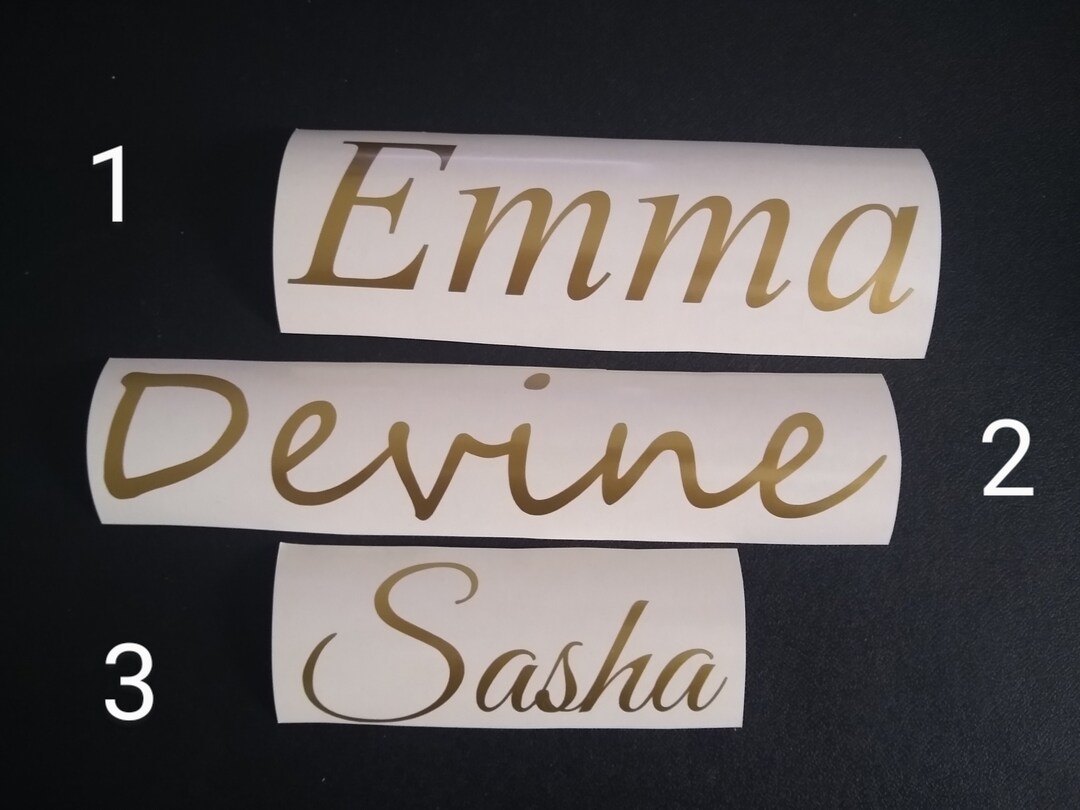 Name Decal, 10x Custom Name Decals, Vinyl Decals, Label Decals, Name ...