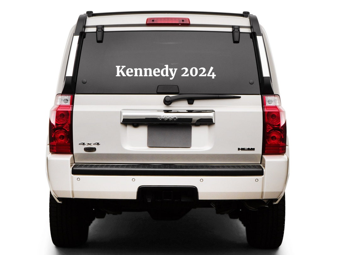 Presidental Run Kennedy 2024 Vinyl Decal Sticker White Front Window ...