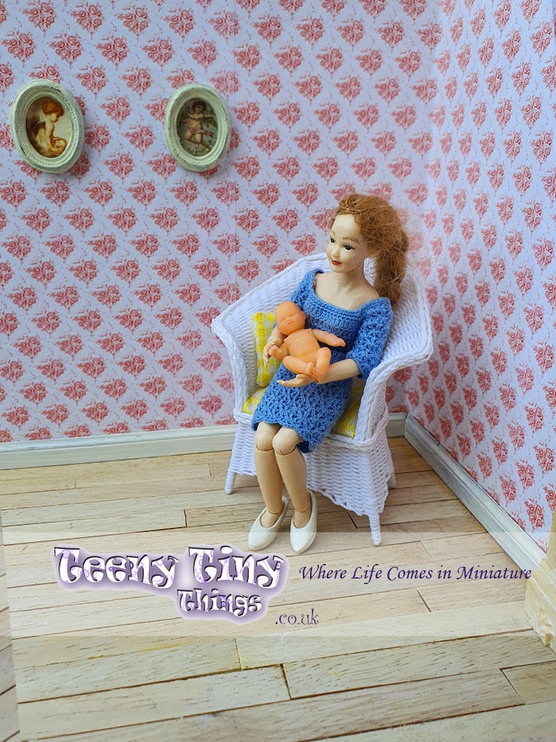 Dolls House 1/12th Scale Miniature Baby With Moving Head and - Etsy