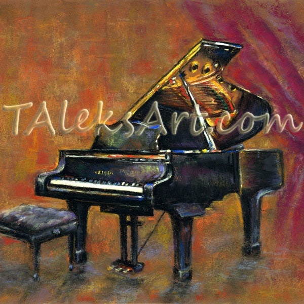 Grand Piano Print - Etsy