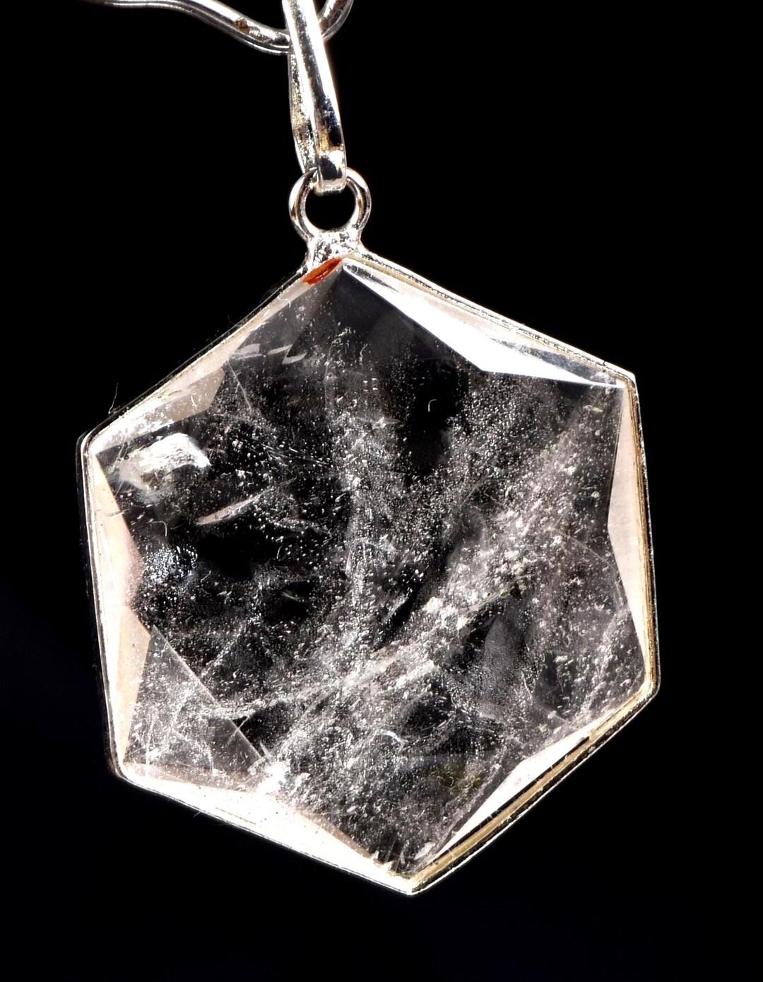 Satyaloka Quartz Hexagonal Star Pendant | Azeztulite Facilitator ...