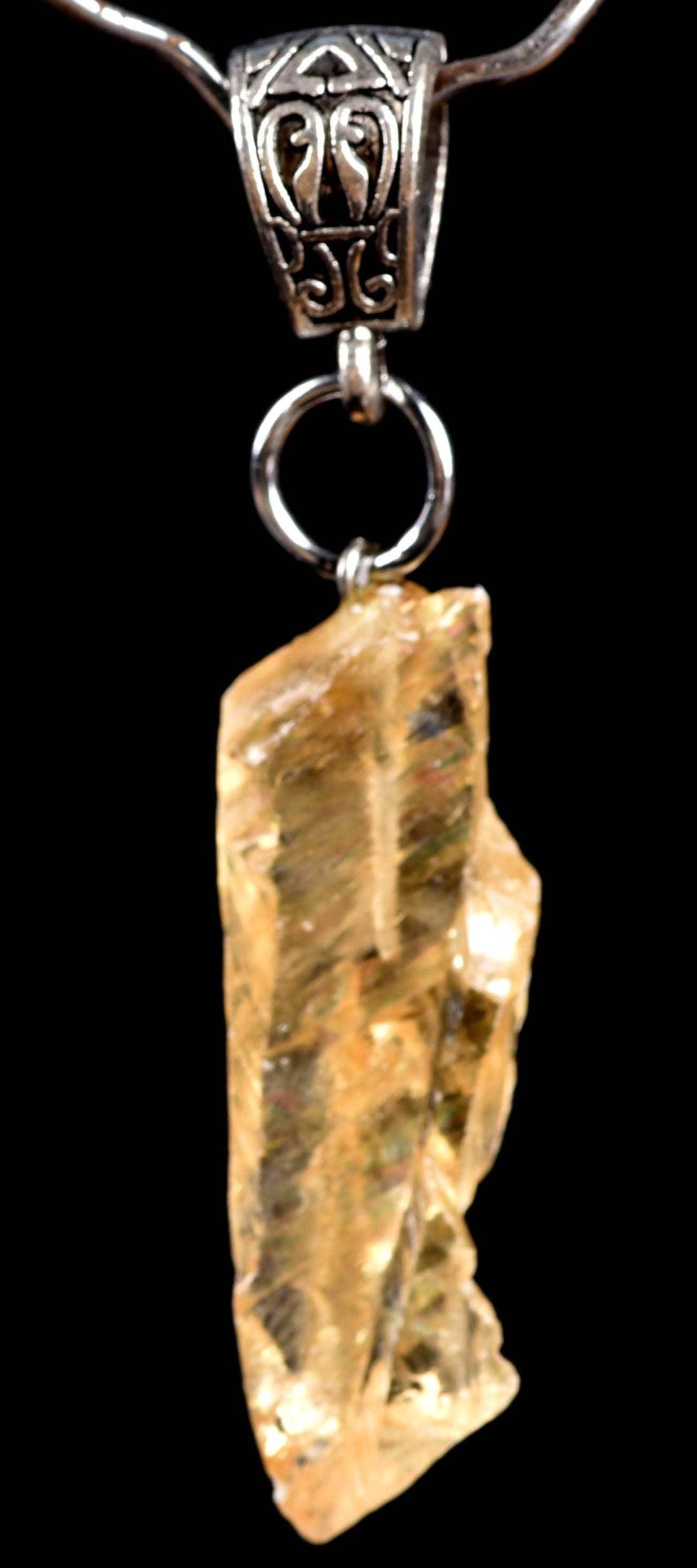 Rare Satyaloka Crystal With Golden Hue Pendant High Frequency Synergy ...