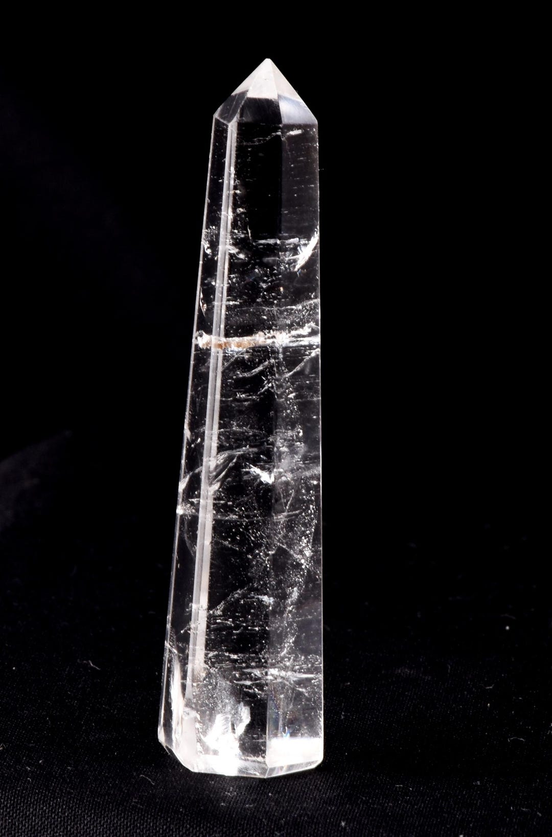 Satyaloka Quartz 6 Sided Obelisk Wand High Frequency Synergy 12 Crystal ...