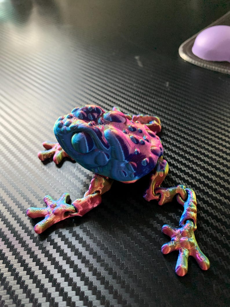 3D Printed Rainbow Frog - Etsy