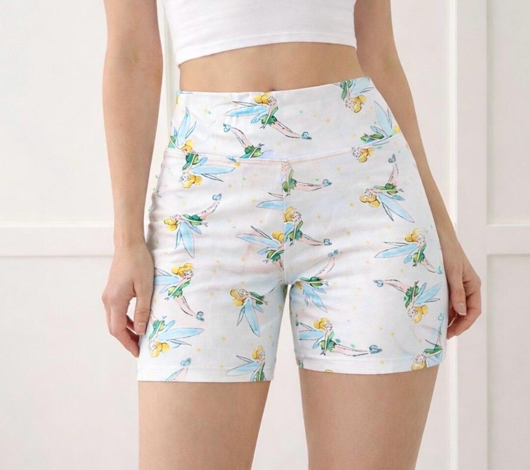 Women’s Tinkerbell Biker Shorts - High Waist, Comfortable Fit - Etsy