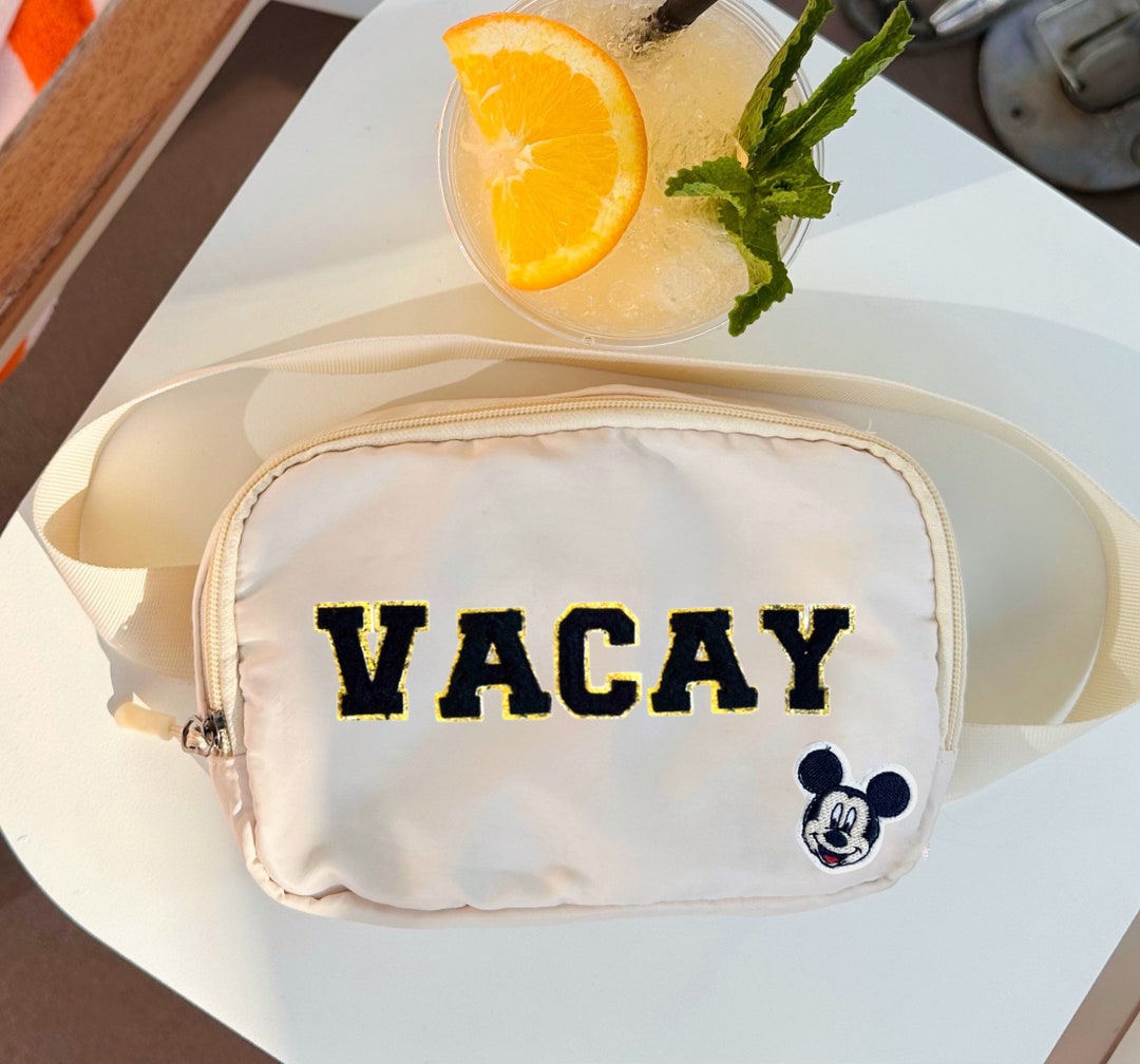 Disney Custom Fanny Pack Letter Patch, Disney Belt Bag, Crossbody Disney Bag, Travel Bag ...