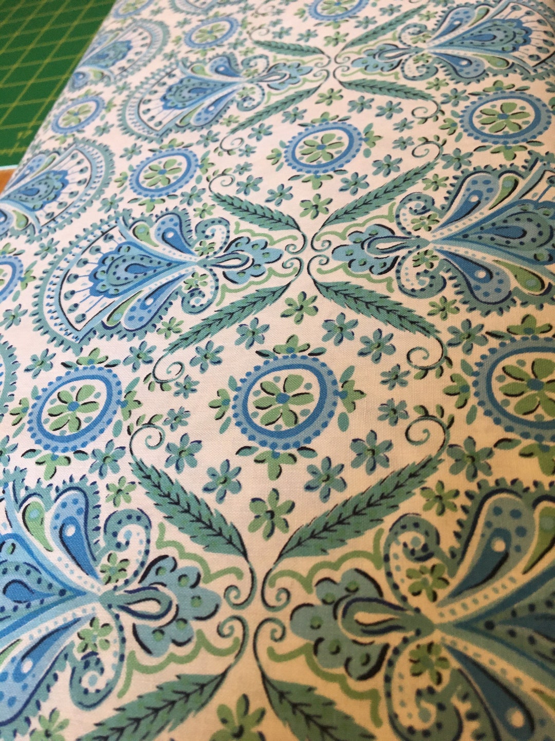 Clothworks Cotton Fabric Tuli Paisley in Sky 15 Yds Half Yard Cut - Etsy