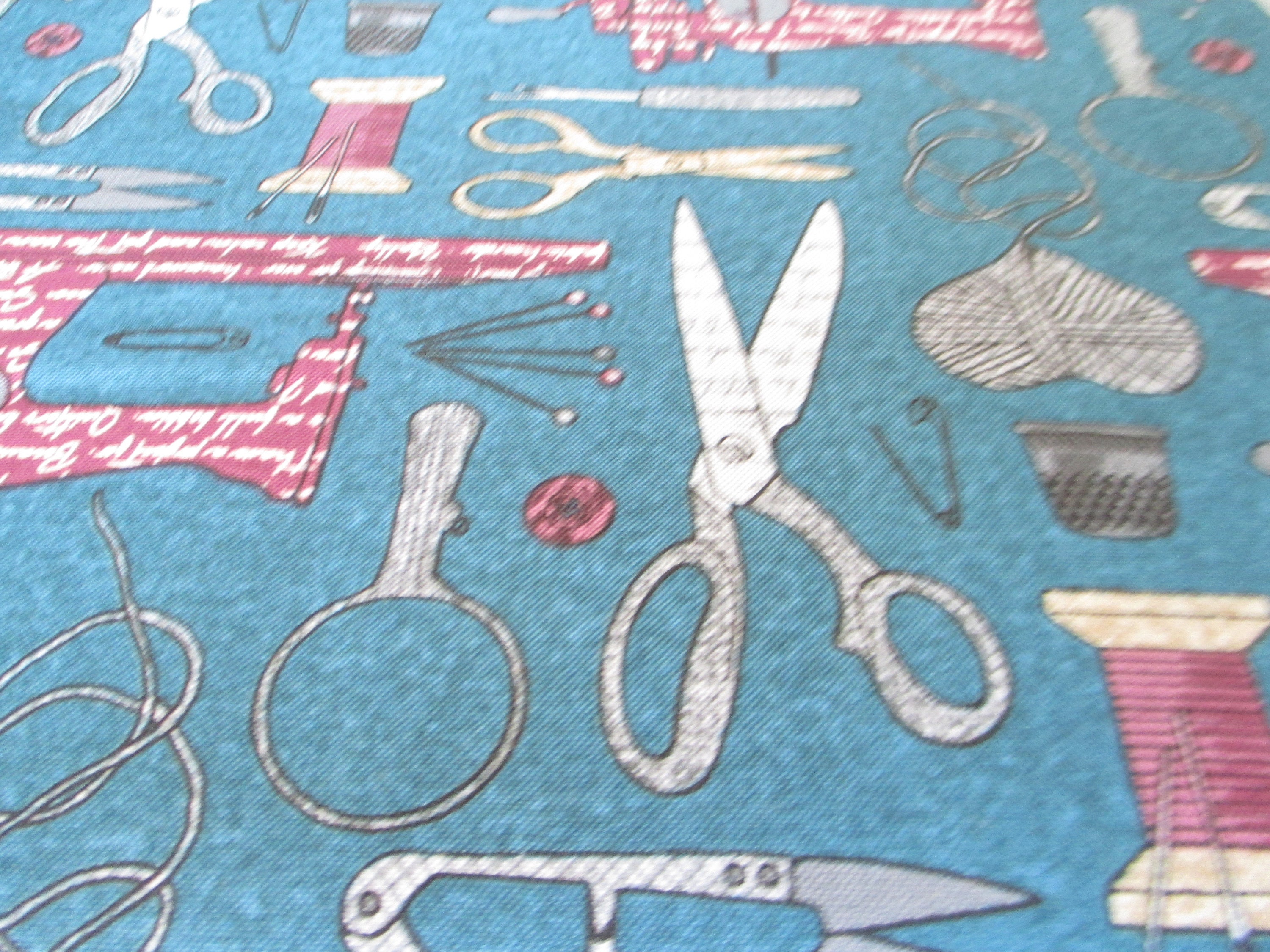 Northcott Cotton Fabric Sewing Notions half yard | Etsy