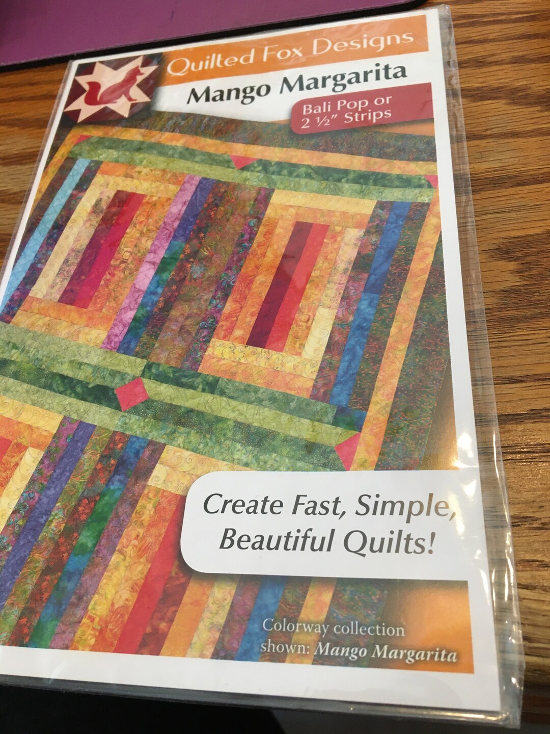 Quilt Pattern Mango Margarita by Quilted Fox Designs for a Throw Size ...
