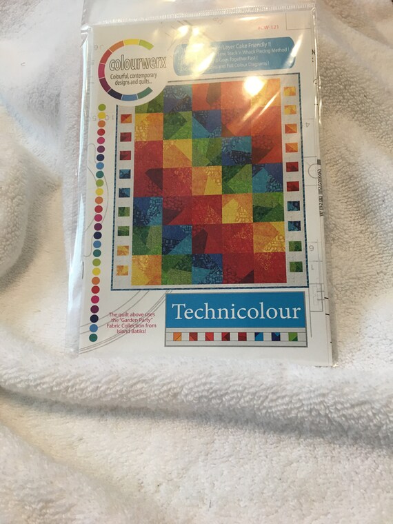 Quilt Pattern Technicolor by Colourwerx Using Island Batiks by | Etsy