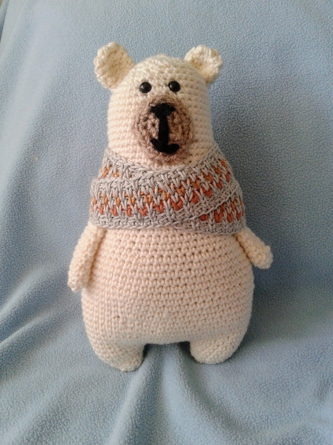 Polar Bear With Scarf - Etsy