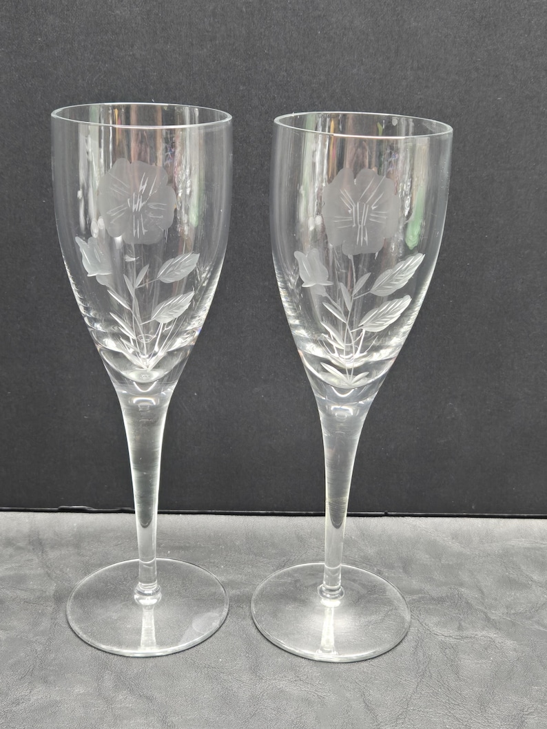 Princess House Heritage Collection Tulip Champagne Glass Set of 2 - Etsy