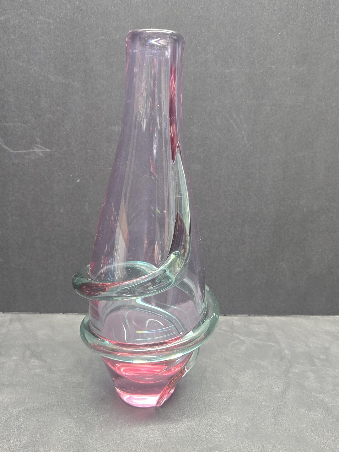 Vintage Czech Glass Vase Zelezny Brod Frantisek Zemek. Mid-century ...