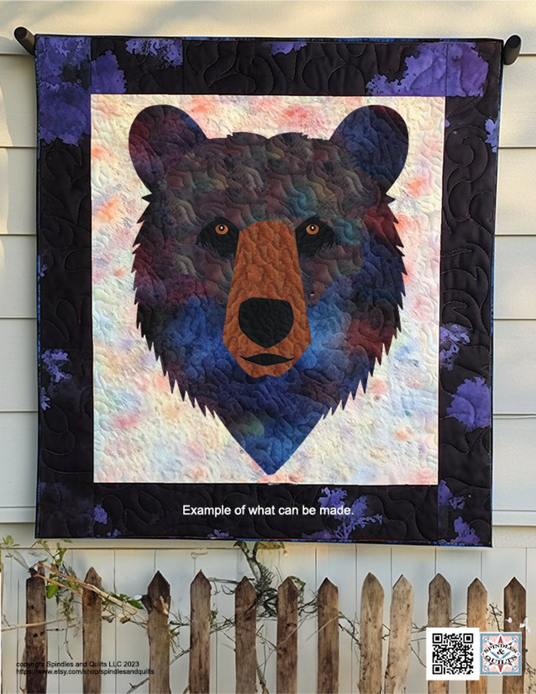 Bear Applique Quilt Pattern, Digital PDF Instant Download, 9 Pages, 2 ...