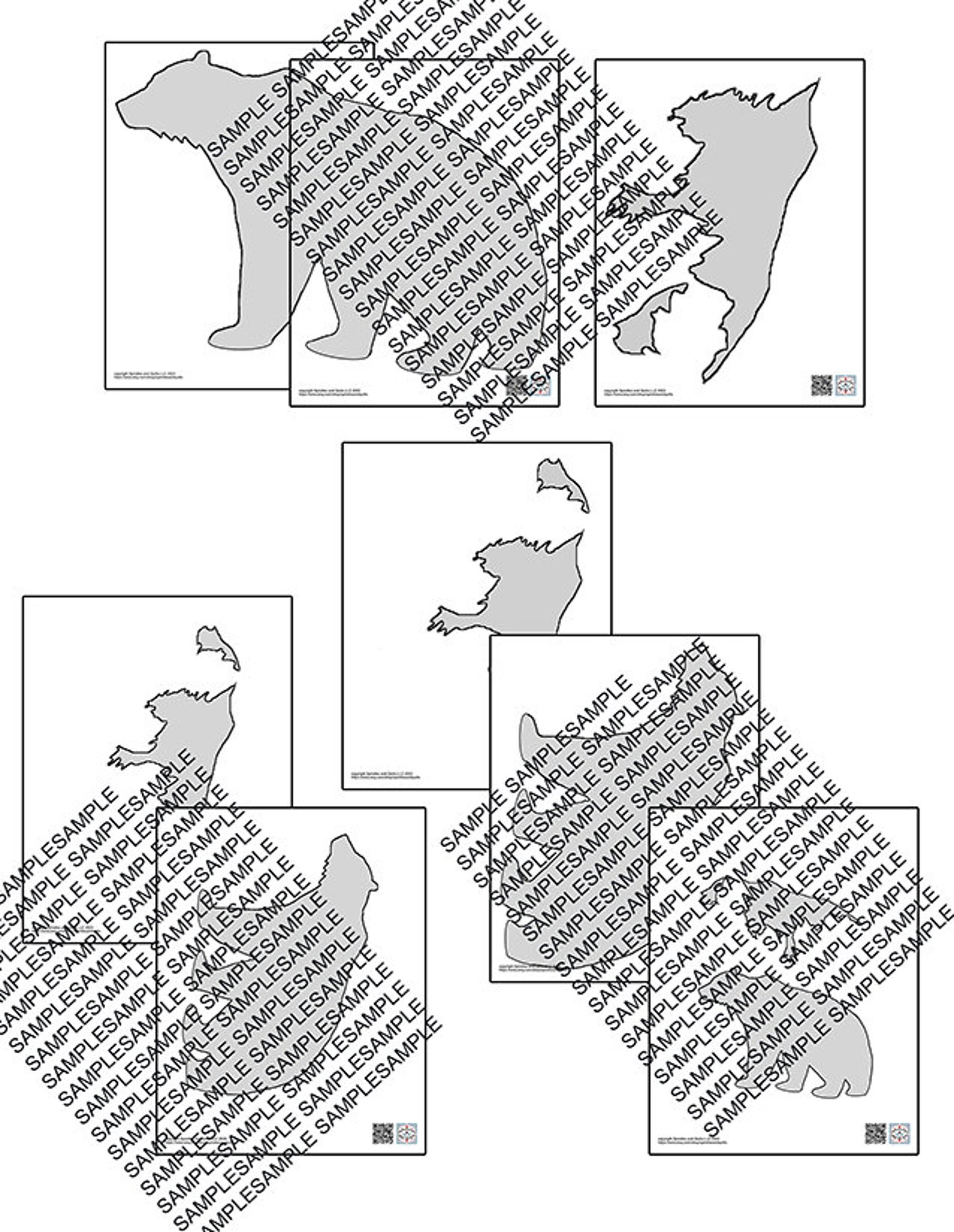 Mama Grizzly Bear, Baby Bear Trees PDF Instant Download Quilt Pattern ...