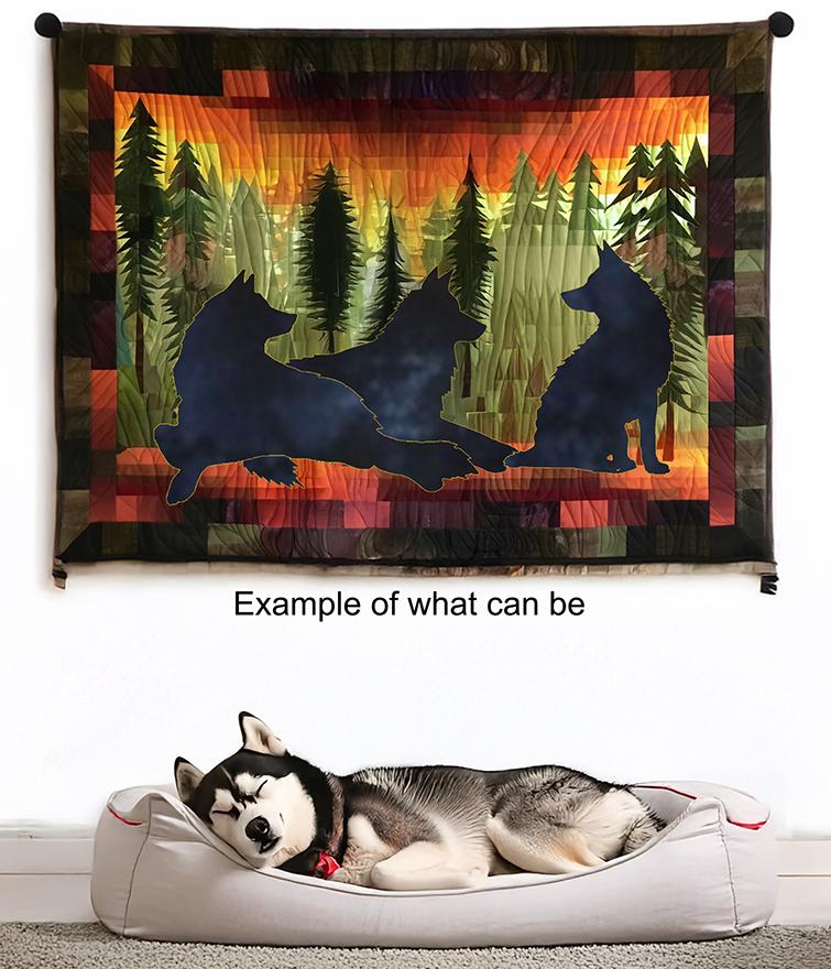 Woodland Wolves 8 Wolf Howling Standing Sitting Laying 6-8” Wide by 9 ...