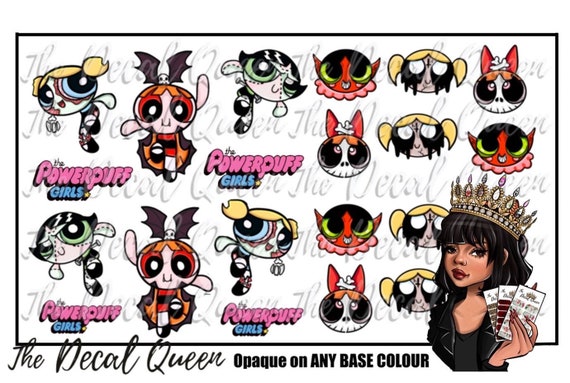 SCARY PUFFS Nail Art Water Decal POWERGIRLS Halloween Nail - Etsy