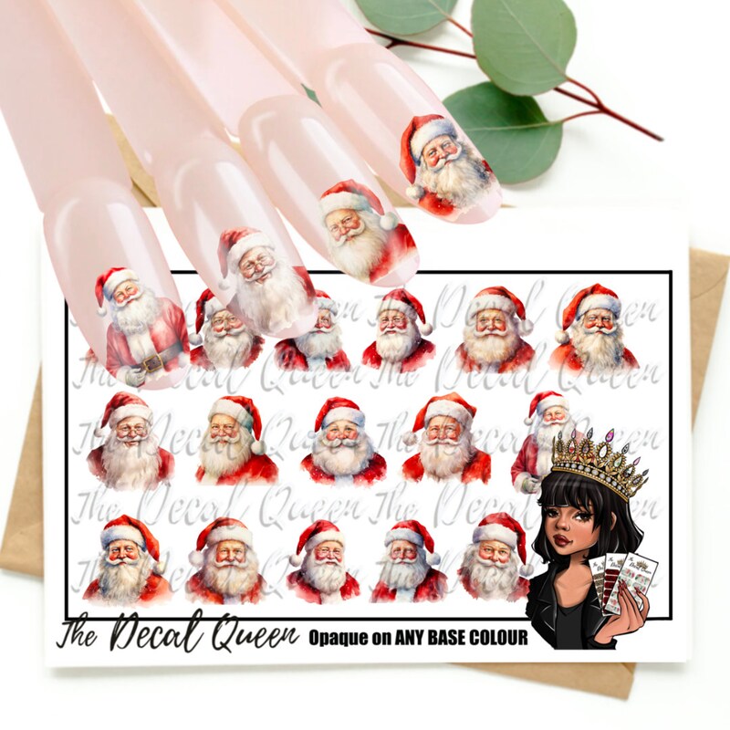 Holiday Nail Decals - Etsy