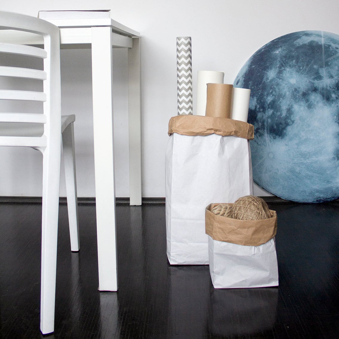 Set of 2 Large Storage Paper Bags - Etsy