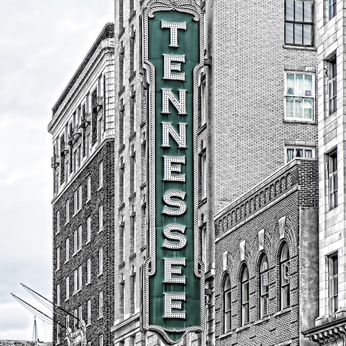 Tennessee Theatre Knoxville Sign Marquee Print Selective Color - Etsy