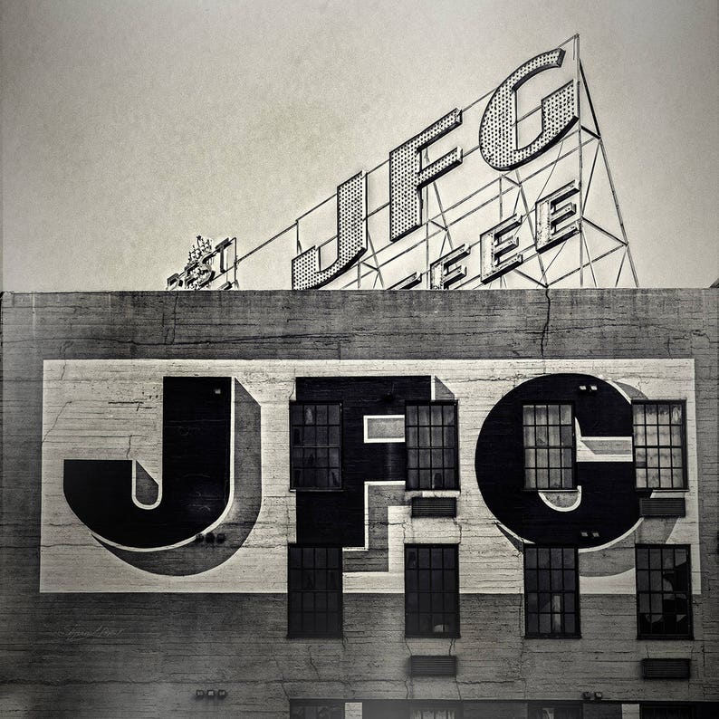 Historic Knoxville Vintage JFG Coffee Sign Marquee Square Landmark ...