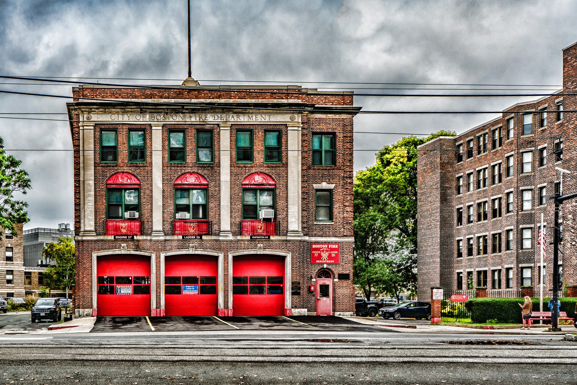 Boston MA Massachusetts Firehouse Engine 37 Fenway Art Photography ...