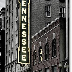 Historic Tennessee Theatre Sign Marquee Selective Color Landmark City ...