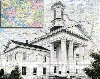 Madison County Courthouse Art Photo Print Richmond Kentucky KY | Etsy