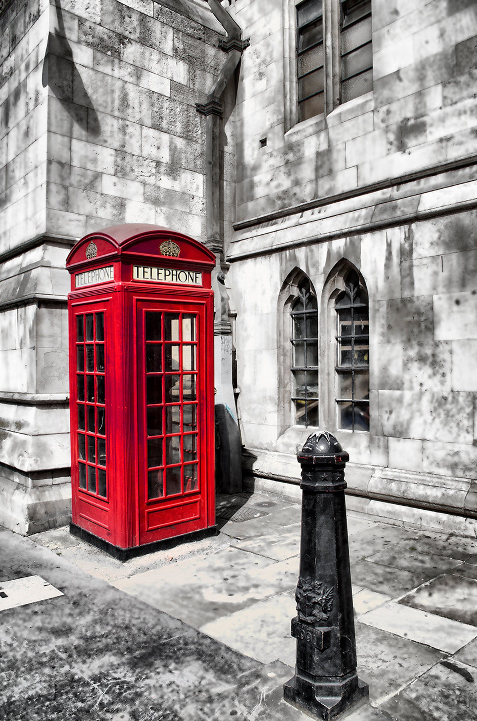 London Britain United Kingdom Red Phone Booth Travel Art Photo Print - Etsy