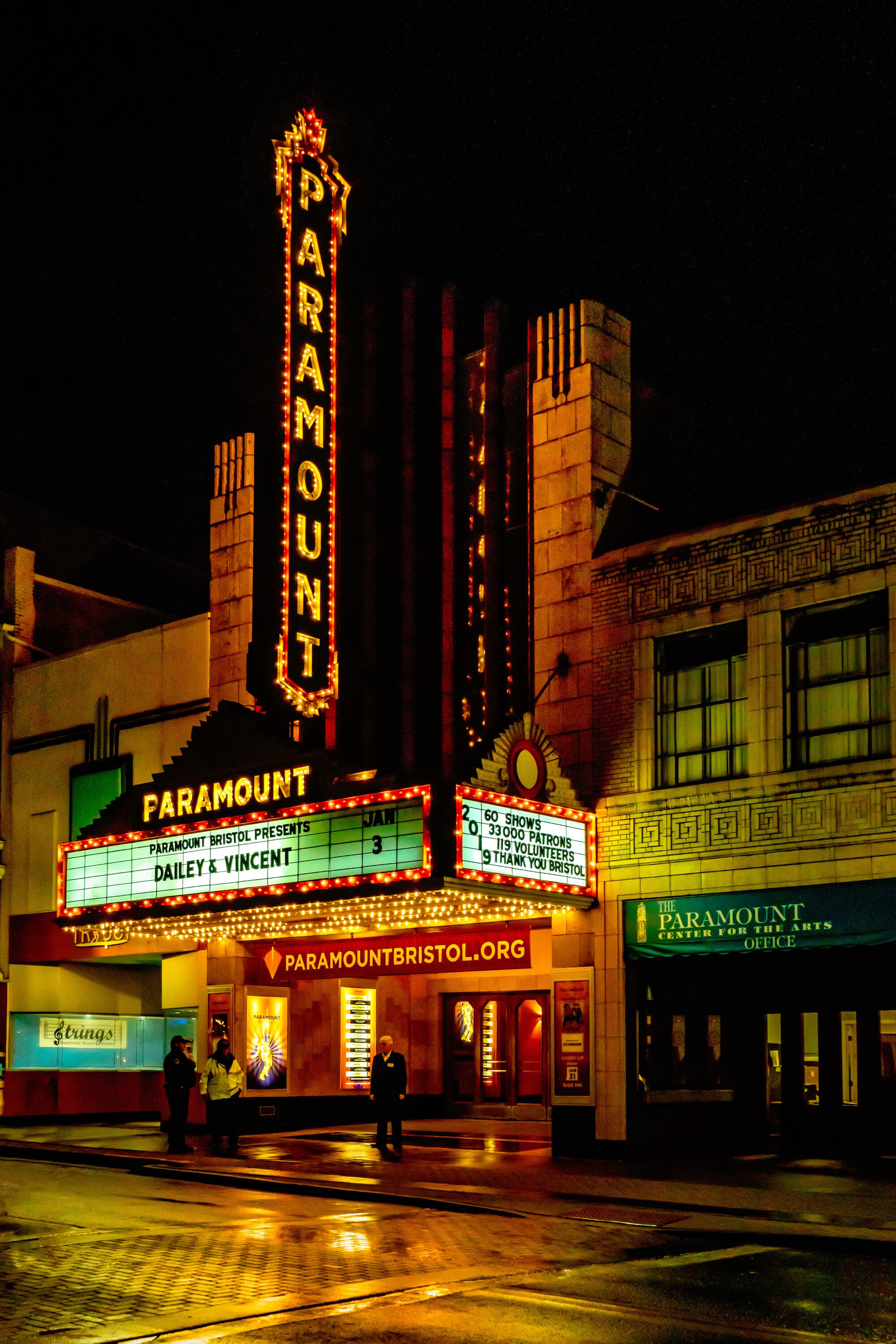 Paramount Bristol Virginia VA Night Tennessee TN Americana Theatre ...